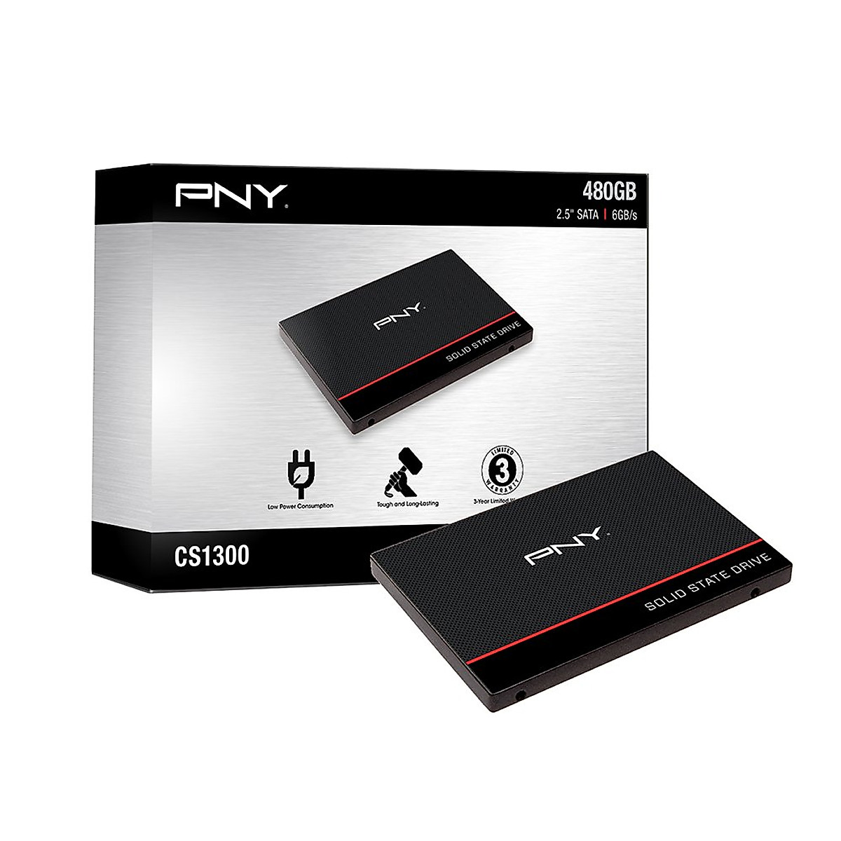 PNY CS1311 480GB 2.5” SATA III Internal Solid State Drive (SSD) - (SSD7CS1311-480-RB)
