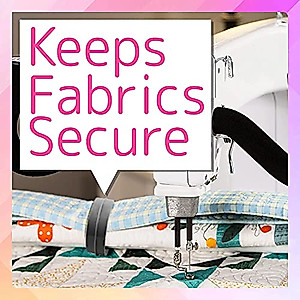 [20 Pack] Quilt Clips for Quilting Creations - Heavy Duty Quilting Clips for Machine Quilting - Versatile Clamps for Quilting Free Motion - 1" Tall Large Clamps for Quilt - 3" Diameter Quilting Rings