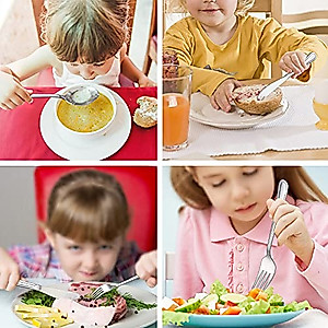 LIANYU 15-Piece Kids Silverware Set, Stainless Steel Toddler Utensils Flatware Set, Child Cutlery Tableware Set for 5, Include knife Fork Spoon, Mirror Finished, Dishwasher Safe