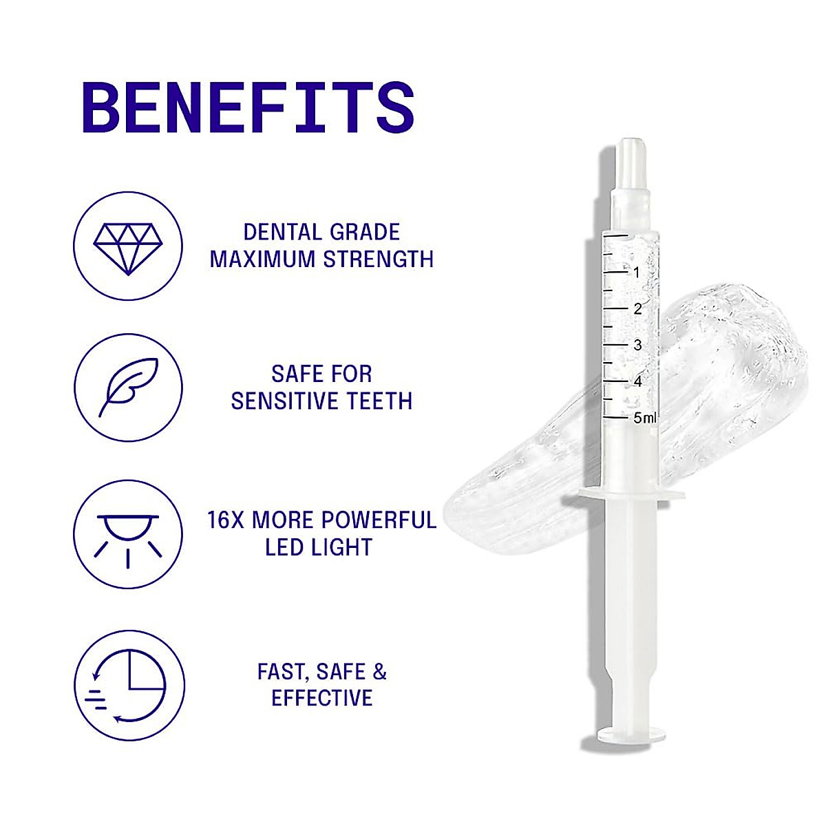 Active Wow 24k White Premium Teeth Whitening Kit - LED Teeth Whitening Kit, Teeth Whitening Light, Fluoride Free, Teeth Whitening Kit with LED Light - Mint Flavor, 30 Treatments