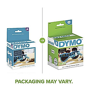 DYMO LW 2-Up Price Tag Labels for LabelWriter Label Printers, White, 3/8'' x 3/4'', 1 roll of 1,500 (30299)