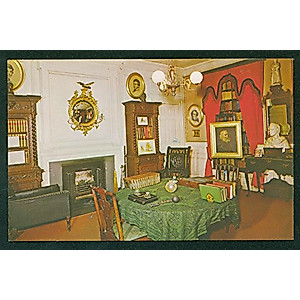 Longfellow's Study Longfellow House Cambridge Massachusetts MA Vintage Interior Postcard