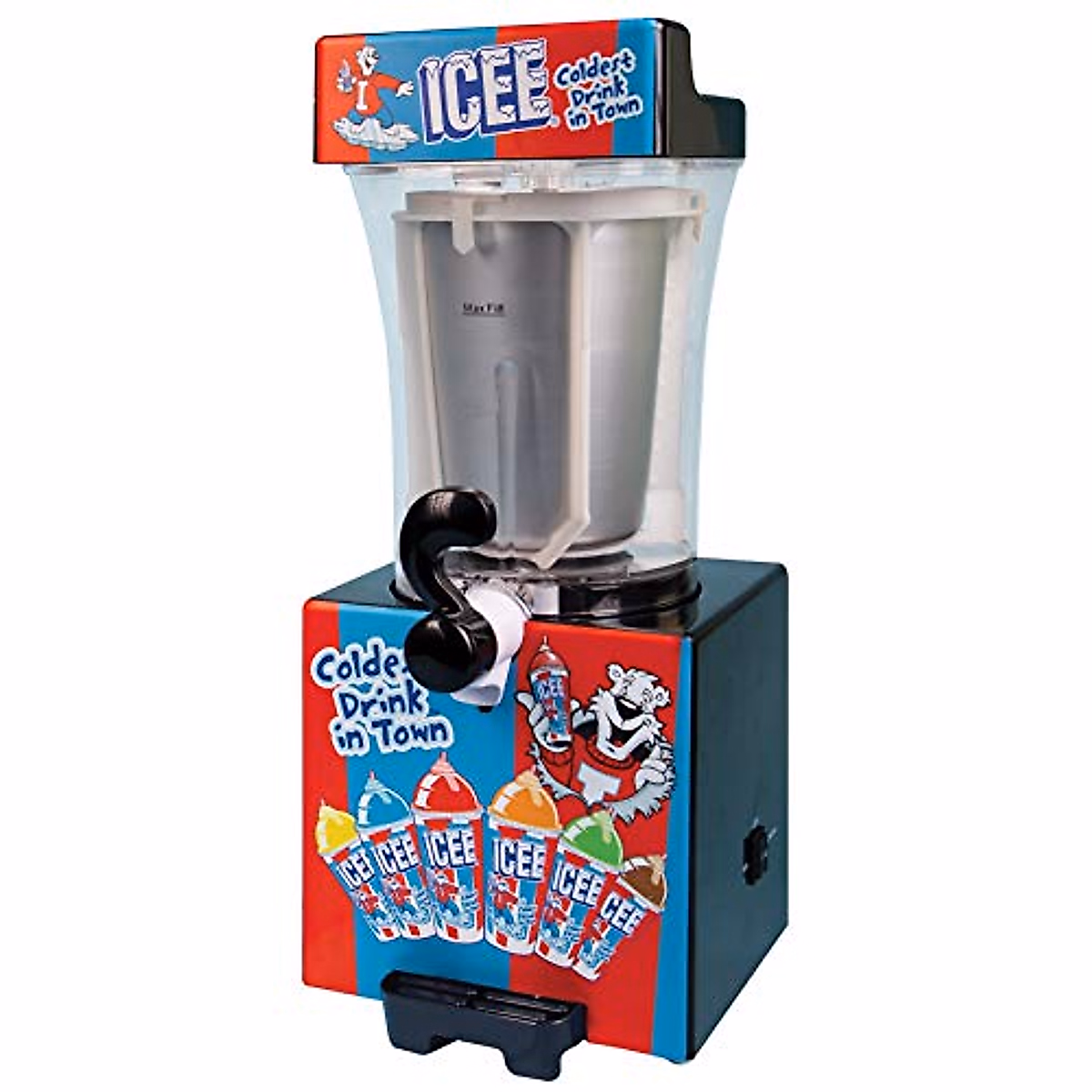 iscream Genuine ICEE Brand Counter-Top Sized ICEE Slushie Maker - Spins Your Pre-Chilled Ingredients with Your Ice into ICEE Slushies!