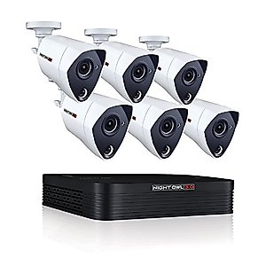 Night Owl WM-861P-3MP 8 Channel 3MP Extreme HD Video Security DVR with 1 TB HDD and 6X 3MP Wired Infrared Cameras