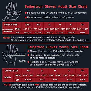 Seibertron Youth Dirtclaw Gloves - Gel Padded Anti-Slip Palm Fingerless Gloves for Off-Road/Dirt Bike Riding Fluo Yellow M