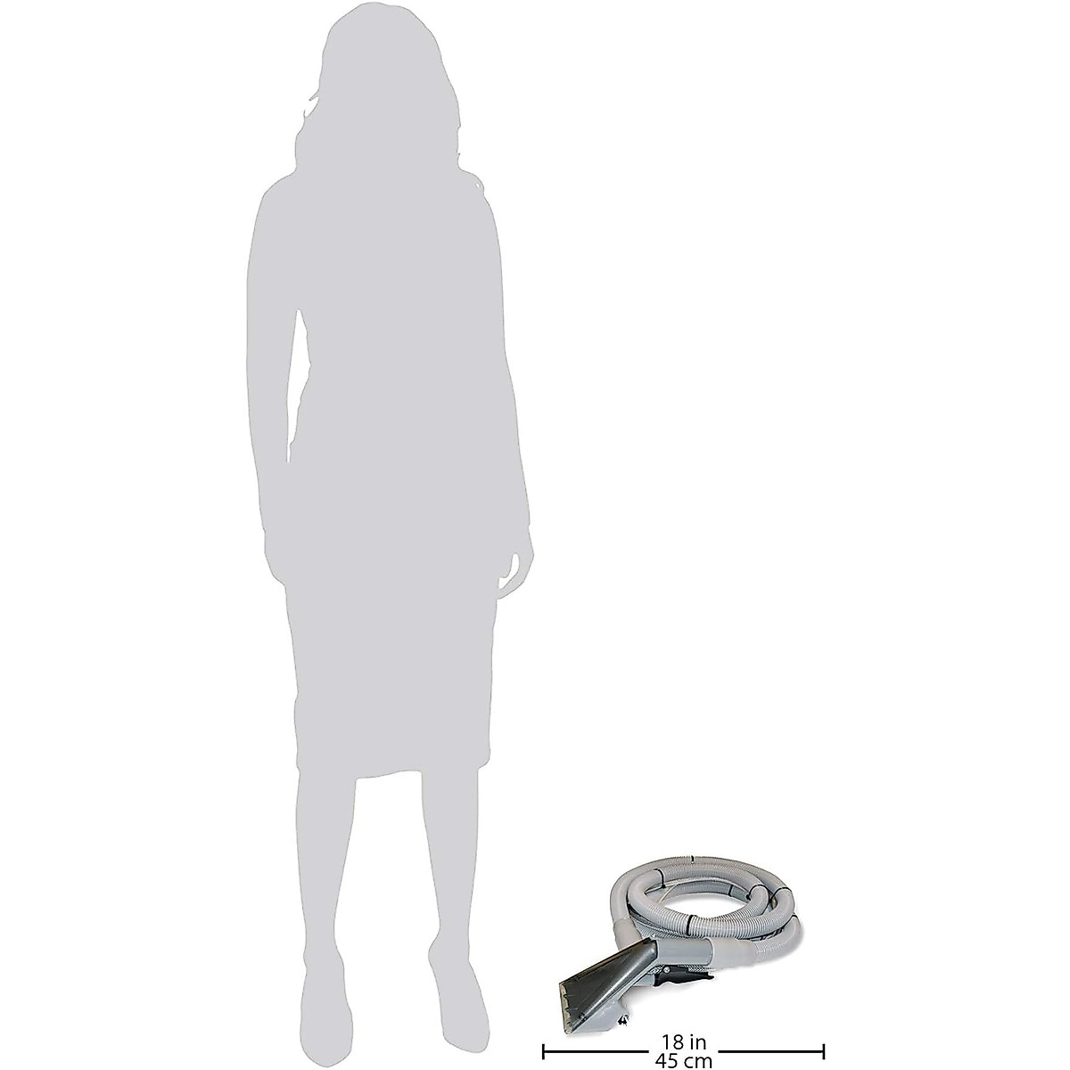 Rug Doctor Universal Attachment for X3 Commercial Cleaner, 12-ft Hose, for Carpet, Rugs, Upholstery, Stairs, Mattresses, Hand Tool, 12', Grey