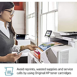 HP Laserjet Pro M479fdw Wireless Color All-in-One Laser Printer -White - Print Scan Copy Fax - 28 ppm, 600 x 600 dpi, Auto D2-Sided Printing, ADF, Ethernet, Bluetooth- Wulic Printer Cable