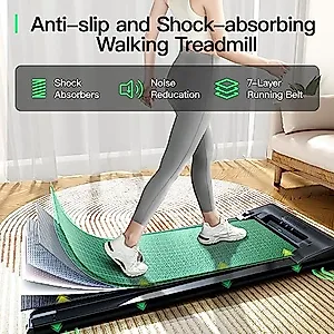 UMAY Walking Pad, Lightweight Small Under Desk Treadmill - Only 40 LBS, Portable Mini Treadmill for Home Office, Compact Walking Treadmill with Remote & APP Control