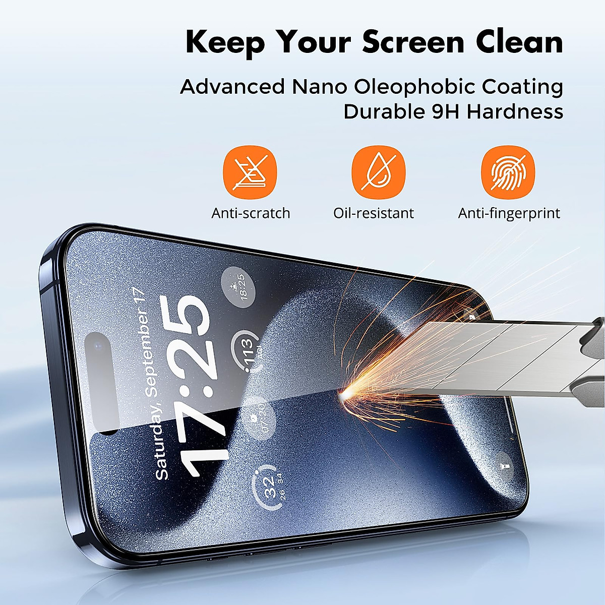 UNBREAKcable Shatterproof Tempered Glass Screen Protector for iPhone 15 Pro Max [3-Pack][Easy Installation Frame] [9H Hardness] [99.99% HD Clear] [Bubble Free] for Apple 6.7”
