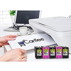 Cartlee Remanufactured Ink Cartridge 60XL 60 XL Replacement for HP Envy 100 110 120 Photosmart C4670 c4680 c4780 c4795 d110 Deskjet d2680 D2660 f2430 f4280 f4440 f4480 f4580 Printer (3 Black, 2 Color)