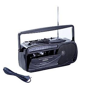 Jaras® JJ-2618 Limited Edition Portable Boombox Tape Cassette Player/Recorder with AM/FM Radio Stereo Speakers & Headphone Jack