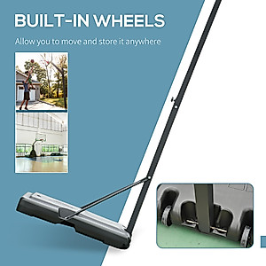 Soozier Portable Basketball Hoop, 8.4-9.8ft Height Adjustable, Basketball Goal with 34in Backboard and Wheels for Indoor Outdoor Use