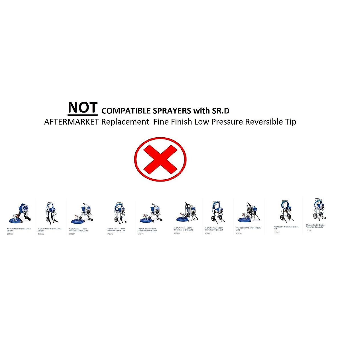 Sr. Denoff SR.D 208 AFTERMARKET Replacement tip for Graco FFLP 208 RAC X Fine Finish Low Pressure Reversible Tip for Airless Paint Spray Guns