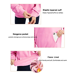 THE GYM PEOPLE Women's Oversized Hoodie Loose fit Soft Fleece Pullover Hooded Sweatshirt With Pockets Pink