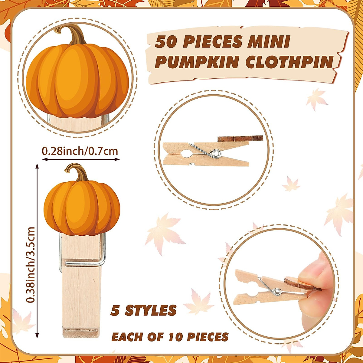 Patelai 321 Pcs Baby Shower Games Supplies, 5 Sets (50 Cards Each) Activities Cards with 20 Pencils 1 Don't Say Baby Sign 50 Clothespin(Pumpkin)