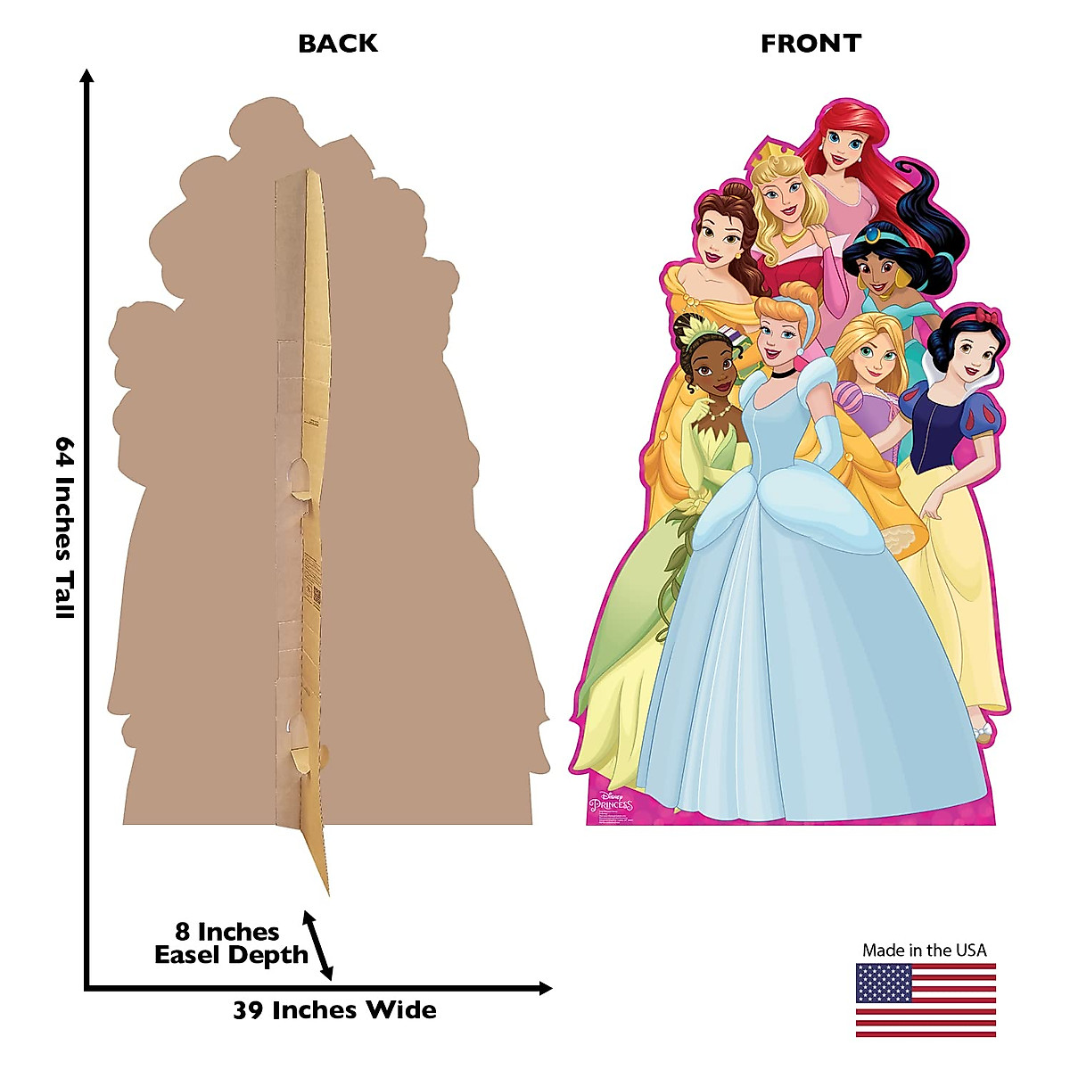 Cardboard People Princess Collage Life Size Cardboard Cutout Standup - Disney