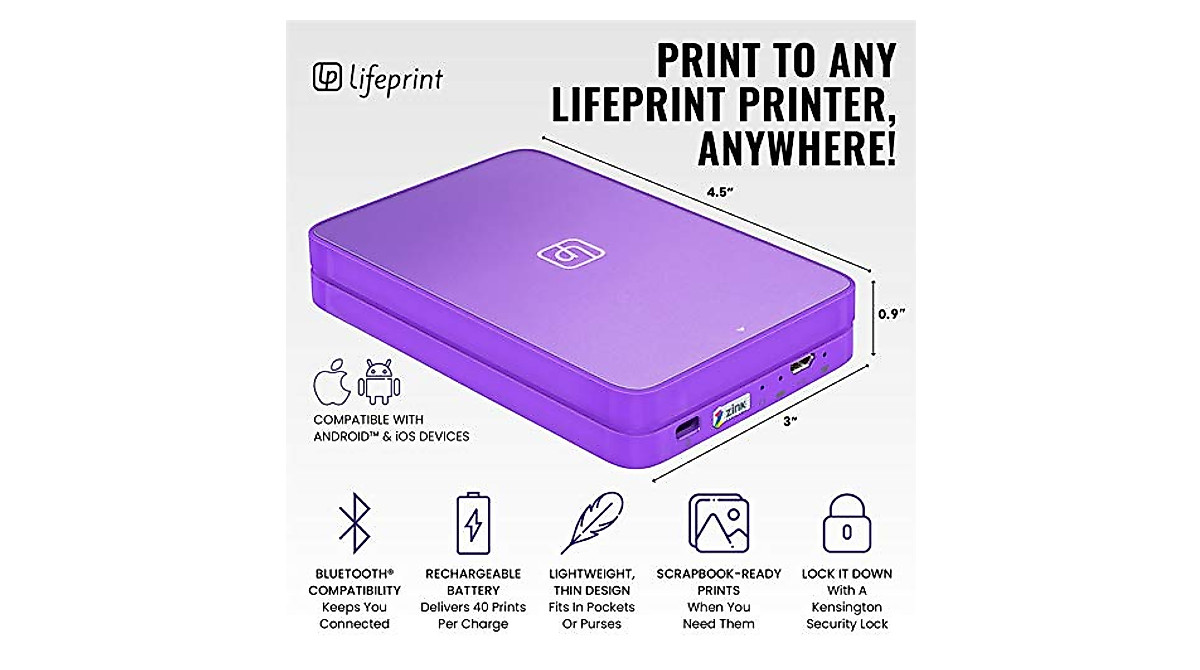Lifeprint 2x3 Portable Photo Printer - Augmented Reality Fun
