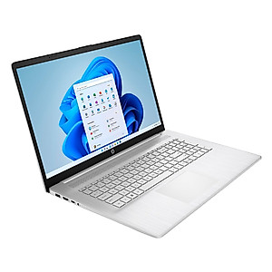 HP 2022 17.3" HD+ BrightView Laptop, Intel Core i3-1115G4 Processor (Beats i5-1035g1), 16GB RAM, 256GB PCIe SSD, Intel UHD Graphics, HD Webcam, HD Audio, Windows 11, Silver, 32GB Snowbell USB Card