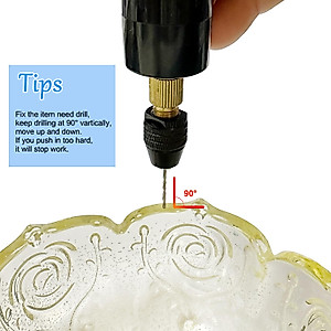 Anlan-angel Electric Resin Drill,3-Jaw Clamp Hand Drill with 9PCS Twist Drill Bits Sand Drills Resin Supplies for Resin Art, Wood,Keychain Jewelry Making Kit,Plastic,Drilling,Sanding,Polishing