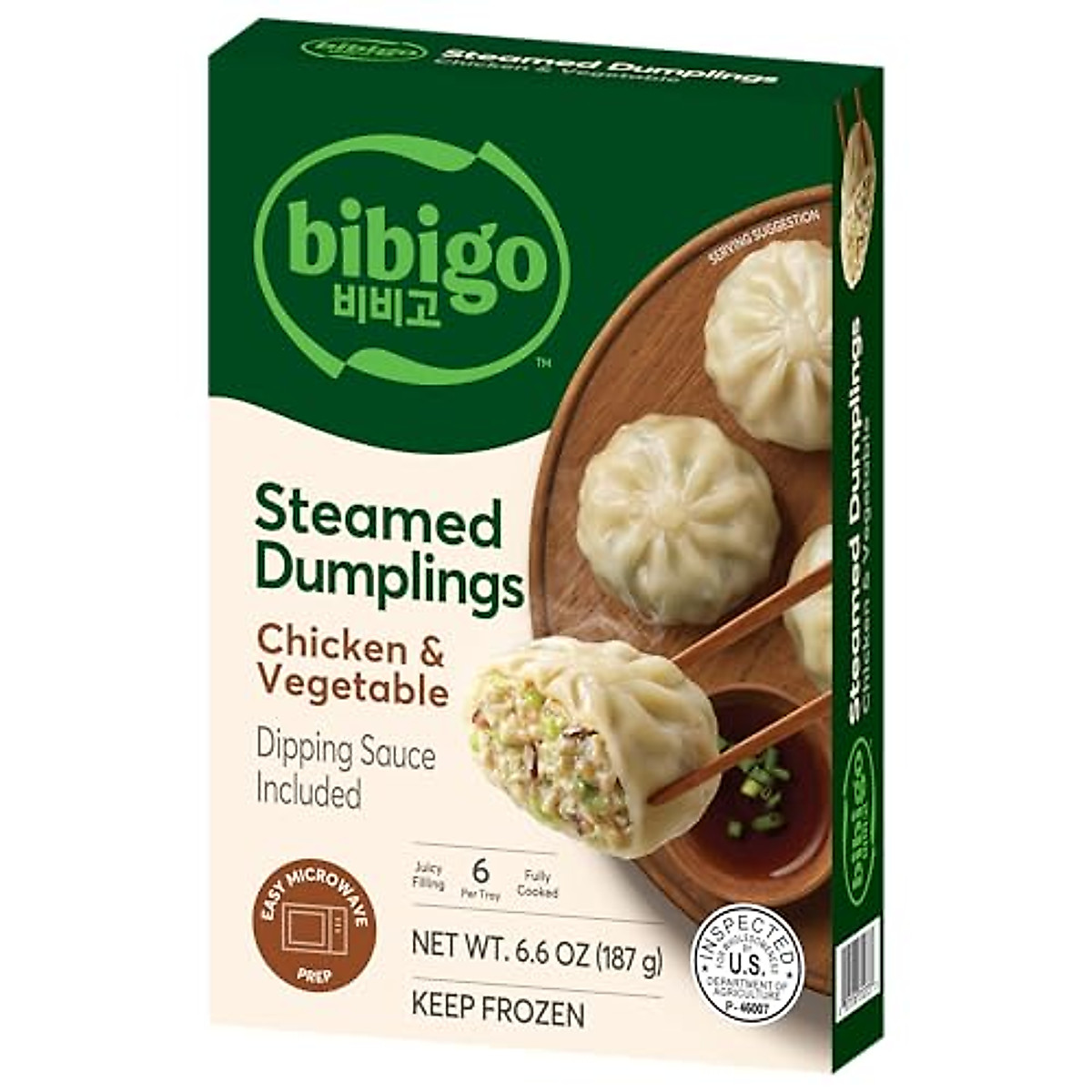 Bibigo Chicken and Vegetable Steamed Dumplings, 6 Oz