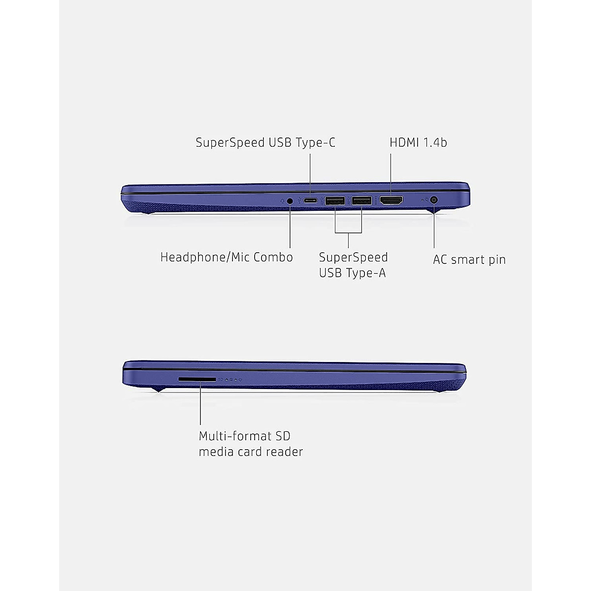 HP 2022 Newest Premium 14-inch HD Touchscreen Laptop, Intel Dual-Core Processor Up to 2.8GHz, 8GB RAM, 64GB eMMC Storage, Webcam, Bluetooth, HDMI, Wi-Fi, Blue, Windows 10 with 1 Year Microsoft 365