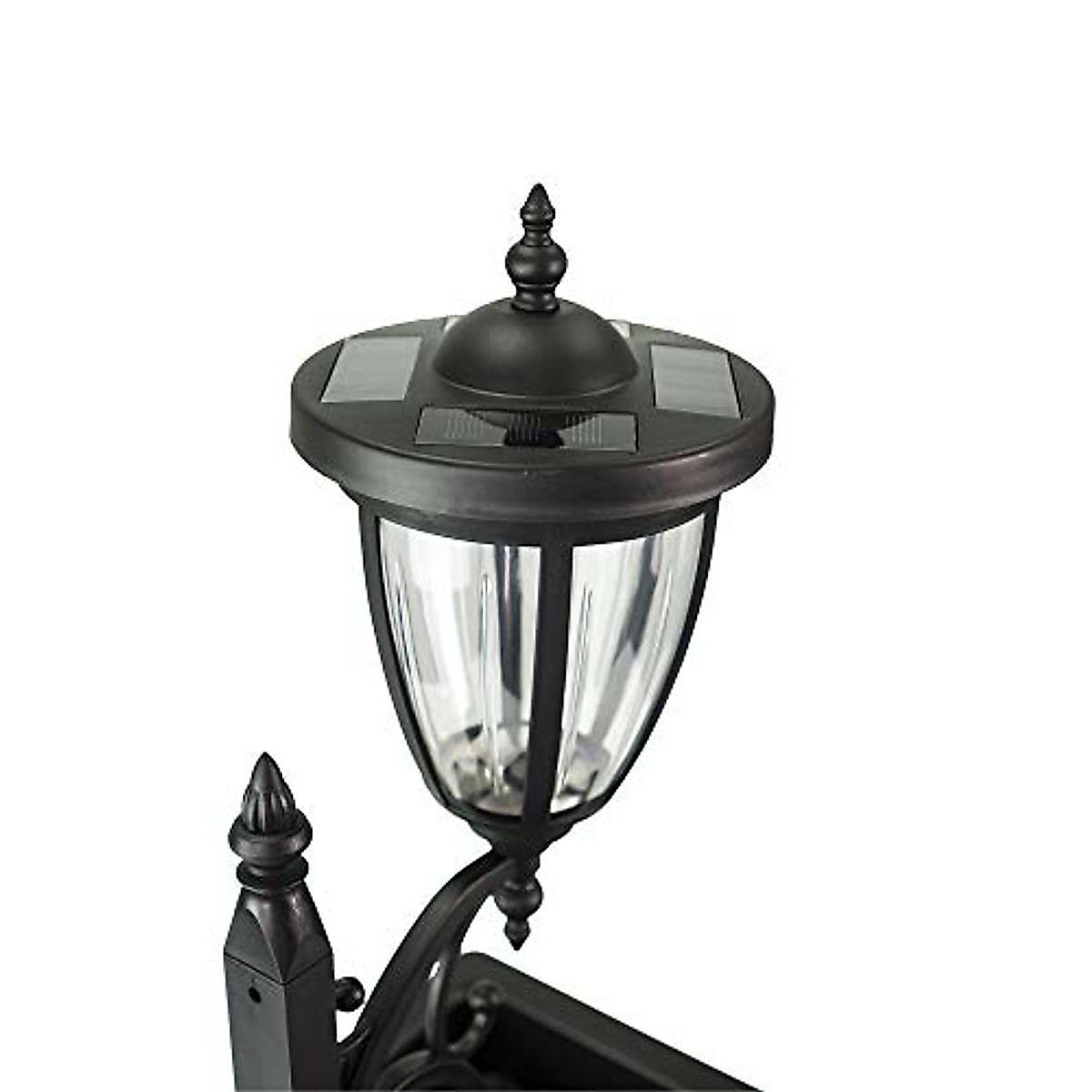 Sun-Ray 312022 Kambria Multi Function Solar Lamp Post and Planter, Wall Mount, Stake Light, Black, 2 Piece Set
