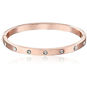 kate spade new york Set In Stone Stone Hinged Clear/Rose Gold Bangle Bracelet