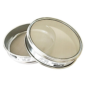 KimLab Economy Test Sieve #60 / 250μm Mesh Size,304 Stainless Steel Wire Cloth, 8" Diameter