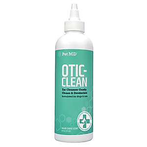 Pet MD Cat & Dog Ear Cleaner - Otic Ear Solution for Dogs - Pet Ear Cleaner - Cat Ear Cleaner Liquid - Cat & Dog Cleaning Supplies - Sugar Cookie Scent - 8 oz.