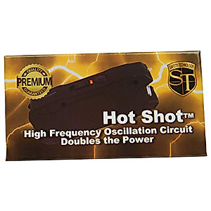 Hot Shot 90 MIL Stun Gun Black with Battery Meter and Flashlight