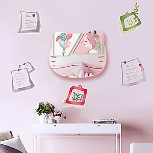 Aooyaoo Teen Girl Room Decor Mirror Wall Sticker Cute Aesthetic Bedroom Decor Self Adhesive Mirrors Wall Decor Acrylic Mirror Wall Decorations for Living Room Bedroom Home Bathroom Decor