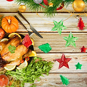 Topeen Acrylic Holiday Gems Crystals Gems for Table Scatter, Christmas Party Decoration Favor Vase Filler, 180 Pcs (Christmas Gems)