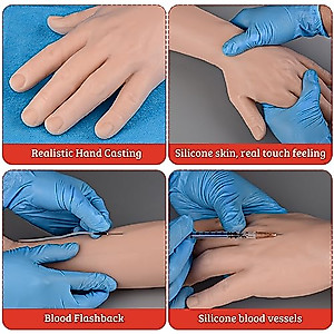 SimCoach Intravenous Practice Arm, Phlebotomy Practice Kit, IV Venipuncture Training Arm for Injection and Infusion, Medical EducationTraining Model