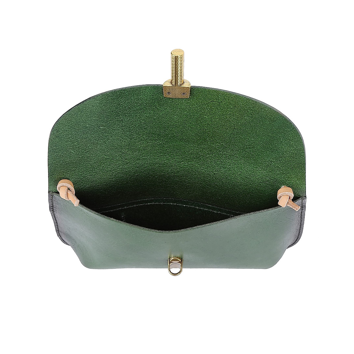 OLD TREND Ada Leather Crossbody Bag (Green Ombre)