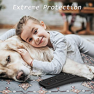 Silicone Protecitve Case Cover Holder Compatible for Samsung New Smart 4K Ultra HDTV Remote Control of BN59 Series,Light Weight[Anti-Lost] Anti Slip Shockproof Remote Skin Sleeve Protector-Black