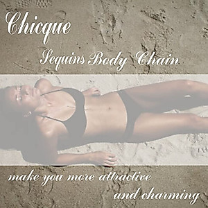 Chicque Sexy Body Chain Jewelry Gold Sequins Body Jewelry Layered Bikini Belly Waist Chain Party for Women