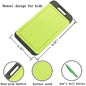 Svenee Mini Kitchen Cutting Board Mats, BPA-Free, Dishwasher Safe, Juice Grooves, Thicker Boards, Easy Grip Handle, Non Porous (1)