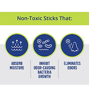 Glovestix Shoe Deodorizer & Odor Eliminator for Hockey & Lacrosse Gloves, Boxing & Soccer Gear, Smelly Gym Bags & Sports Equipment. Non-Toxic Odor Remover. As Seen on Shark Tank (1 Set of Sticks)