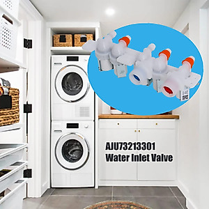 AJU73213301 Washing Machine Inlet Valve Replacement for LG Ken-more, AJU75152601 Washer Water Inlet Valve Assembly Replaces for WT1101CW 5221EA1008F TAW35618287 AP5668417 WT1201CV