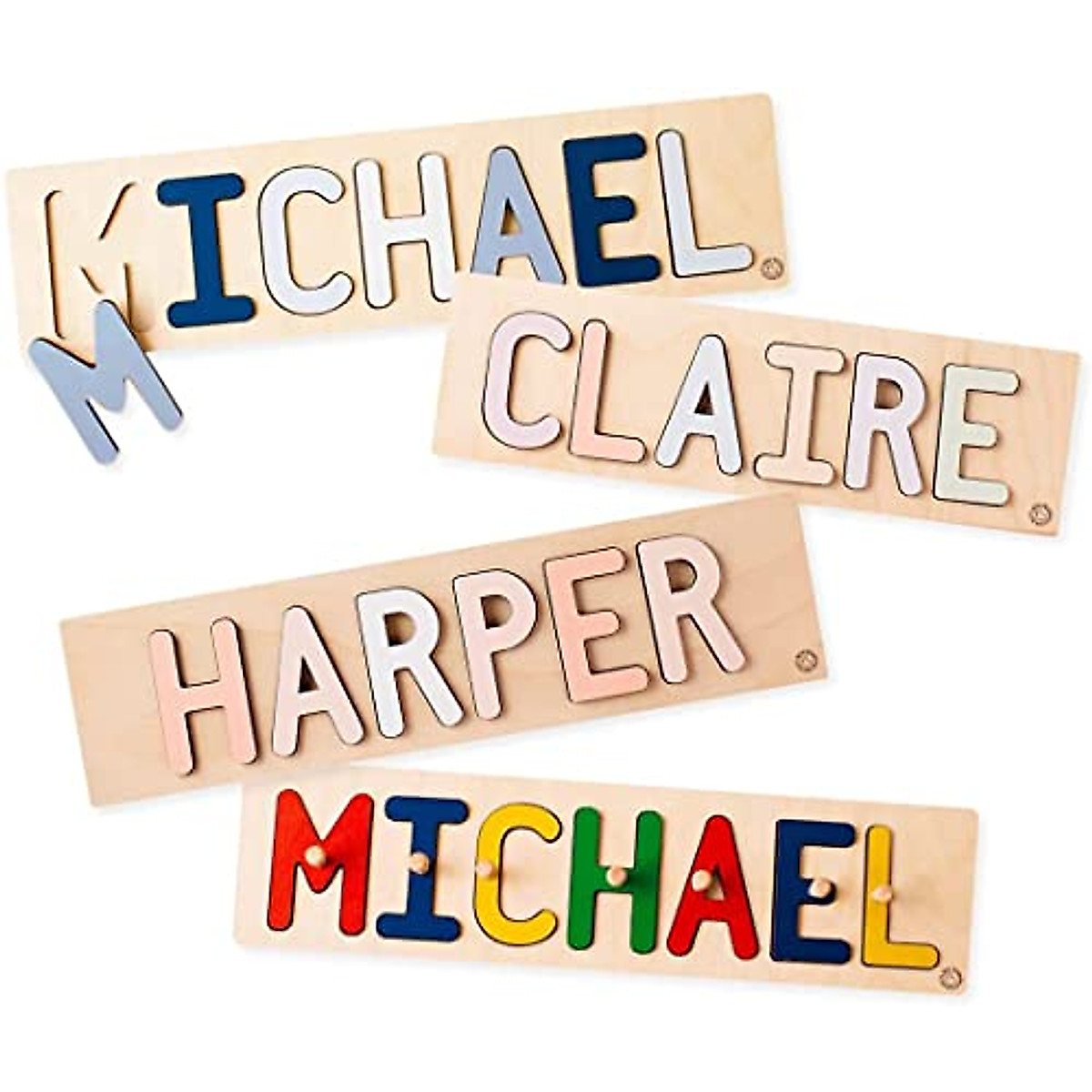 South Bend Woodworks Kids Personalized Wooden Name Puzzle – Up to 12 Characters