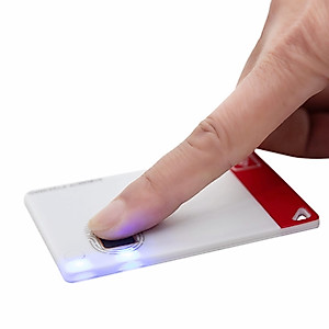 AUTHENTREND ATKey Card - FIDO2 certified Fingerprint Card type Security Key, USB-A port, NFC & Bluetooth to protect online accounts : Azure, Microsoft 365, Google, Salesforce, Facebook, Twitter, Apple