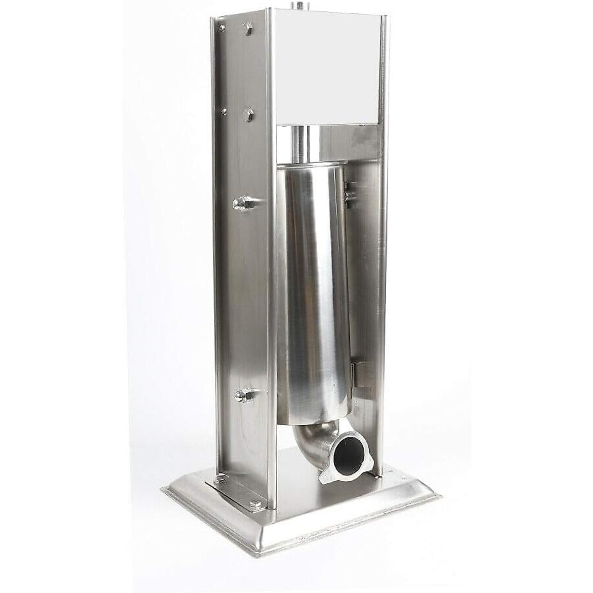 Commercial Churro Maker 5L Stainless Steel Manual Spanish Donut Churrera Churro Maker Machine with 4pcs Nozzles for Home Restaurants Cafeterias Bakeries (Vertical Type)