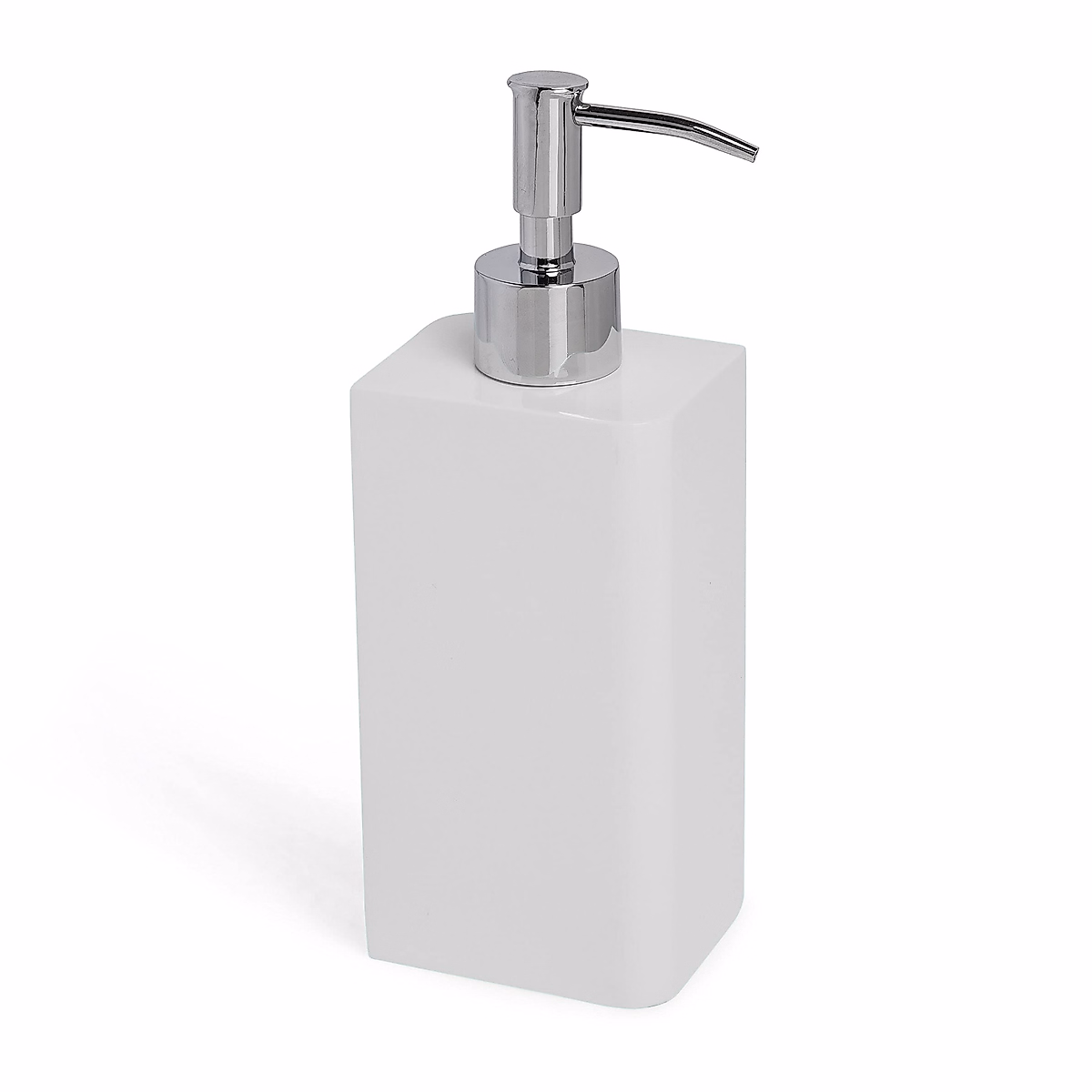 Kassatex Lacca White Open-Top Plastic Trash Basket