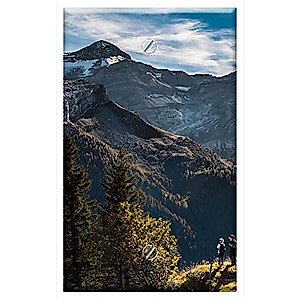 Single-Gang Blank Wall Plate Cover - Sky Clouds Mountains Peak Snow Hiking Hike Trek