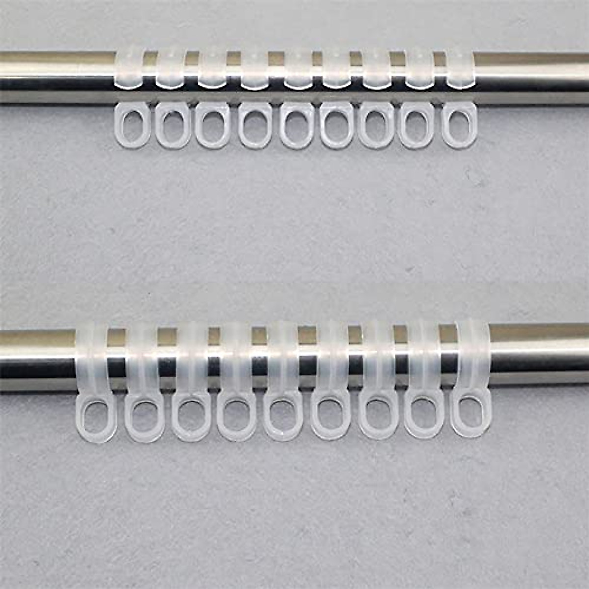 Shikuer Wind Proof Hanger Hook, Anti Slip Clothes Hangers from Drying Rack, Clear Plastic Hook for 1 inch Diameter Rod, Clothes Drying Rack Organizer 10 PCS Laundry Hook Clips Windproof Hanger Buckle