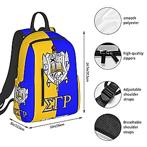 Sigma Gamma Rho Laptop Backpack, Lightweight Multifunctional College Laptop School Bag Sister Backpack Gift