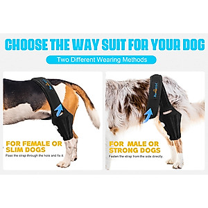 Dog ACL Brace for Luxating Patella Back Leg, Adjustable Dog Rear Leg Brace Support for Joint Pain Muscle Sore Knee Cap Dislocation,Stifle Brace with Side Stabilizers