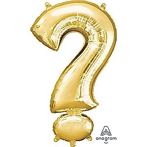 Anagram Symbol Gold Foil Balloon, 34"