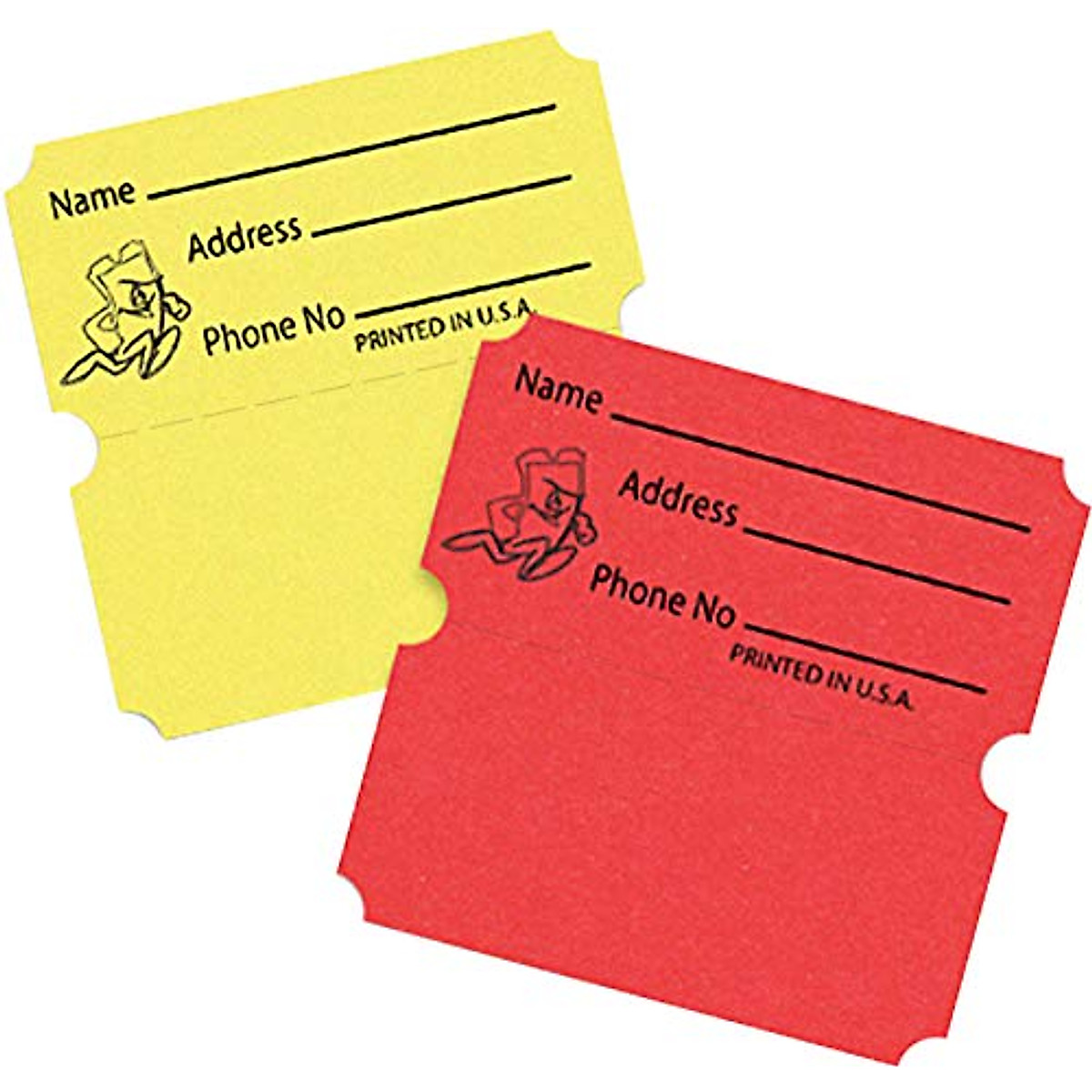 Double Roll Raffle Event Tickets - Full Set of 8 Colors (8 Rolls of 2000 Tickets Each)