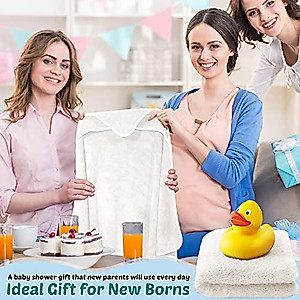 Chumia 6 Pack Baby Bath Towel, Soft Coral Fleece Absorbent Newborn Hooded Towel for Kids, 30 x 30 Inch Hooded Baby Toddler Bath Blanket Towel for Babies Toddler Infant Shower Gift Supplies (White)